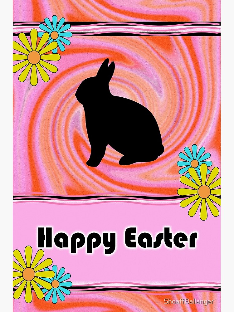 "Easter Psychedelic Bunny Groovy Design" Art Print for Sale by ...