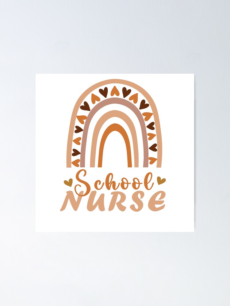 "School Nurse Boho Rainbow Leopard Nurse Week " Poster for Sale by ...