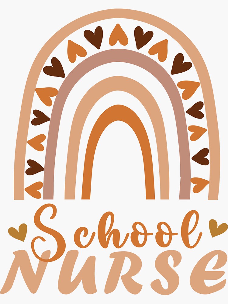 "School Nurse Boho Rainbow Leopard Nurse Week " Sticker for Sale by ...