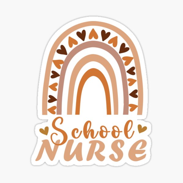 "School Nurse Boho Rainbow Leopard Nurse Week " Sticker for Sale by ...