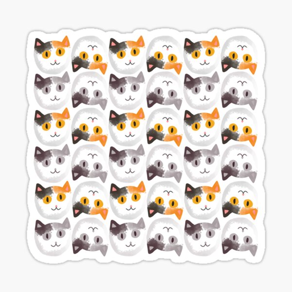 "Staring Calico Cat" Sticker for Sale by ElizabethNK2 | Redbubble