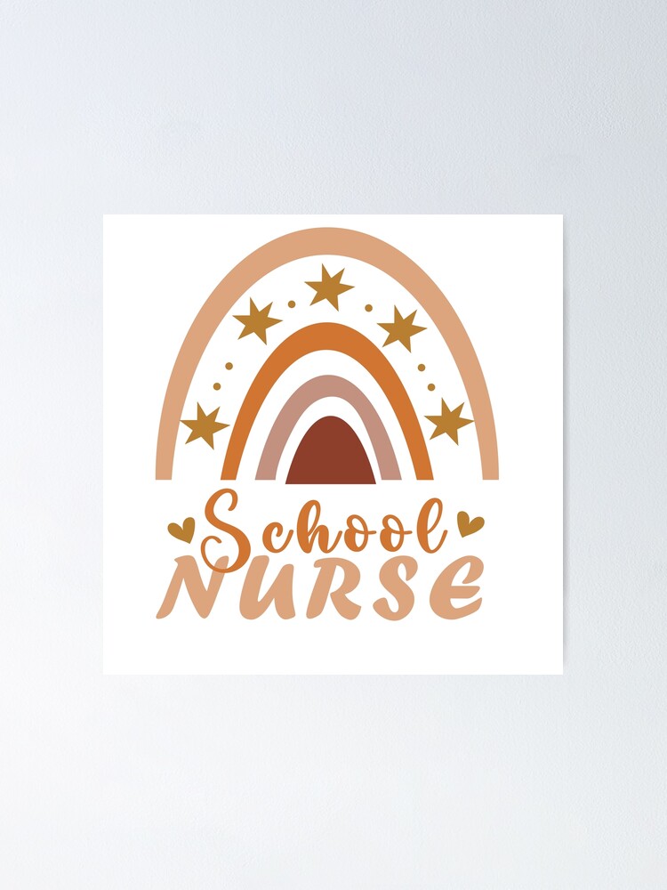 "School Nurse Boho Rainbow Leopard Nurse Week " Poster for Sale by ...