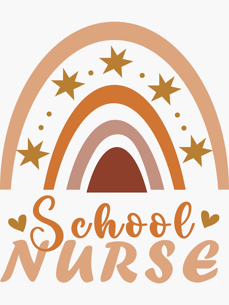 "School Nurse Boho Rainbow Leopard Nurse Week " Sticker for Sale by ...