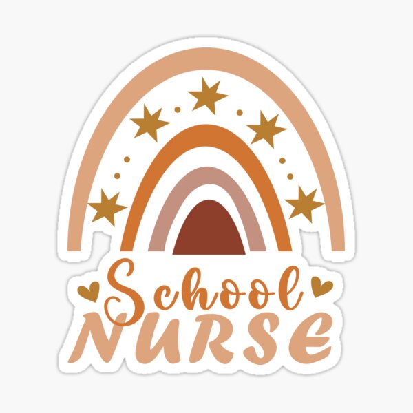 "School Nurse Boho Rainbow Leopard Nurse Week " Sticker for Sale by ...
