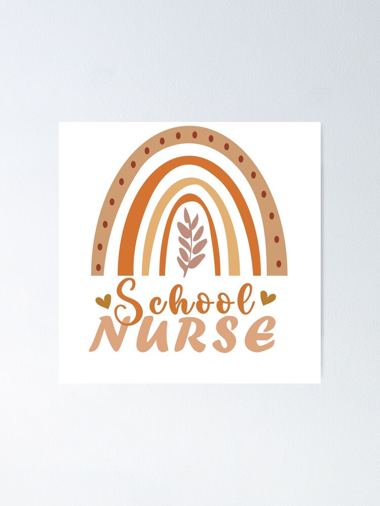 "School Nurse Boho Rainbow Leopard Nurse Week " Poster for Sale by ...