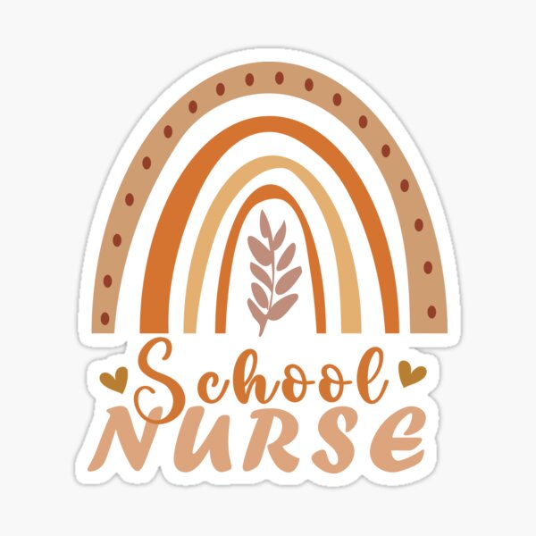 "School Nurse Boho Rainbow Leopard Nurse Week " Sticker for Sale by ...