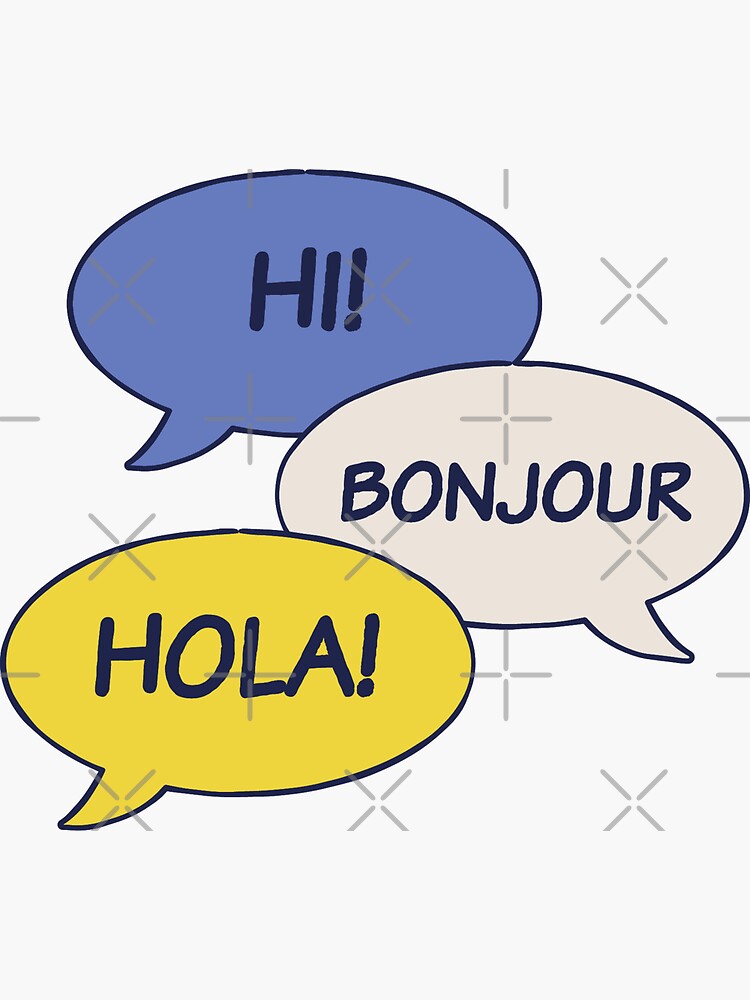 "Hi hola bonjour " Sticker for Sale by SyedKazmi | Redbubble