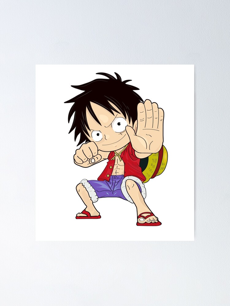 "little luffy / one piece" Poster for Sale by ettabet | Redbubble