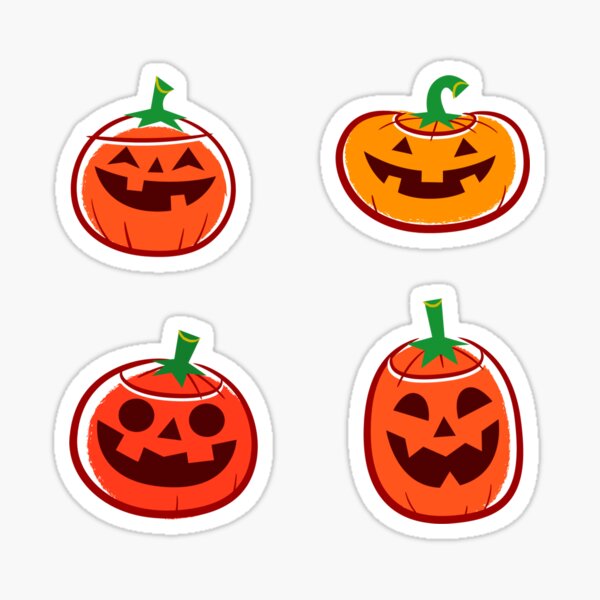 "Cute pumpkin sticker pack| Halloween Are Pumpkin Head |Halloween time ...