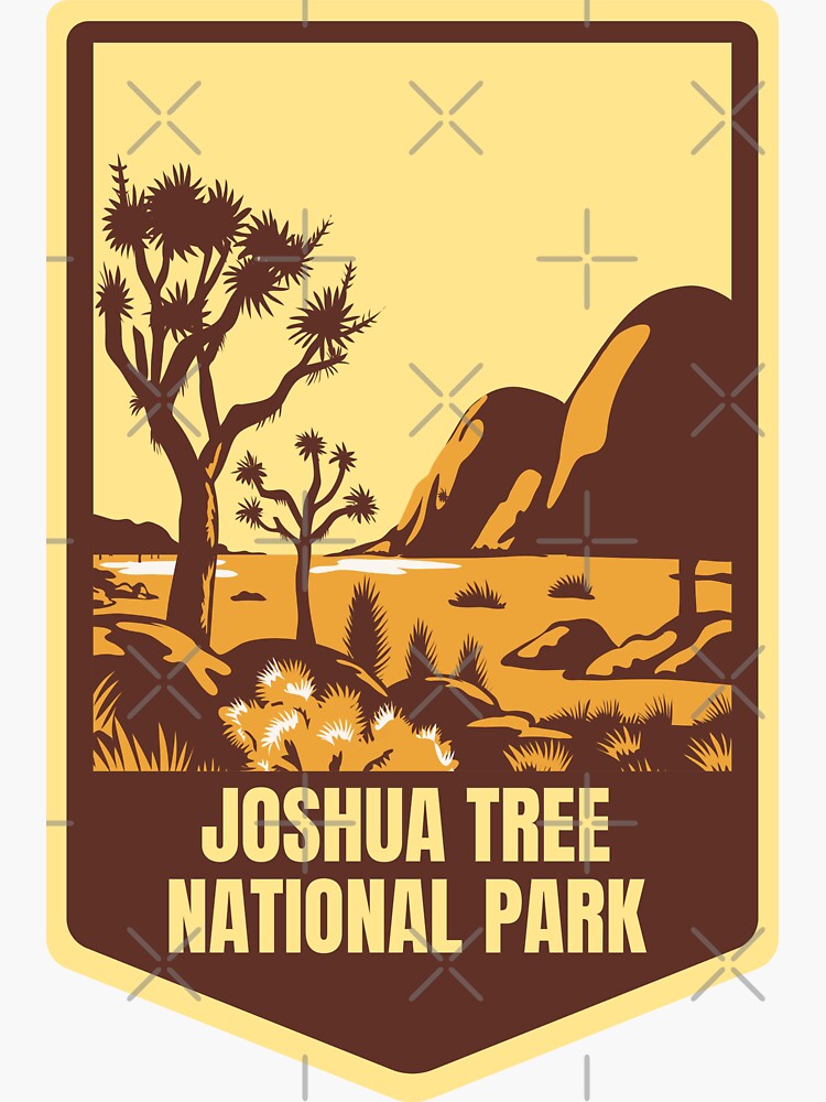 "Joshua Tree National Park" Sticker for Sale by retrotravelart | Redbubble