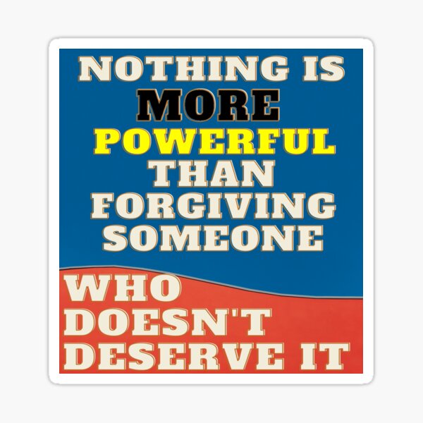"FORGIVENESS" Sticker for Sale by ARTQuin | Redbubble
