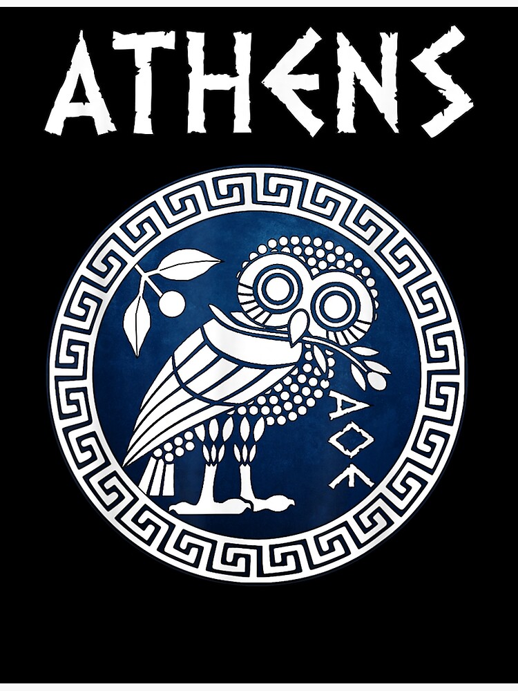 Póster «Atenas Antiguo Símbolo Ateniense De Atenea» de judyufmi | Redbubble