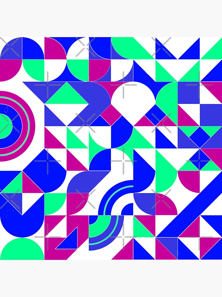 "geometric colorful patterns conceptual Art - Abstract Neo Geo graphic ...