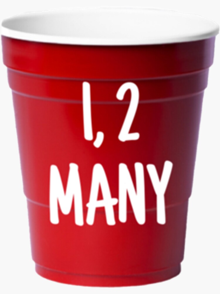 "1 2 many " Sticker for Sale by Santogadeshop | Redbubble