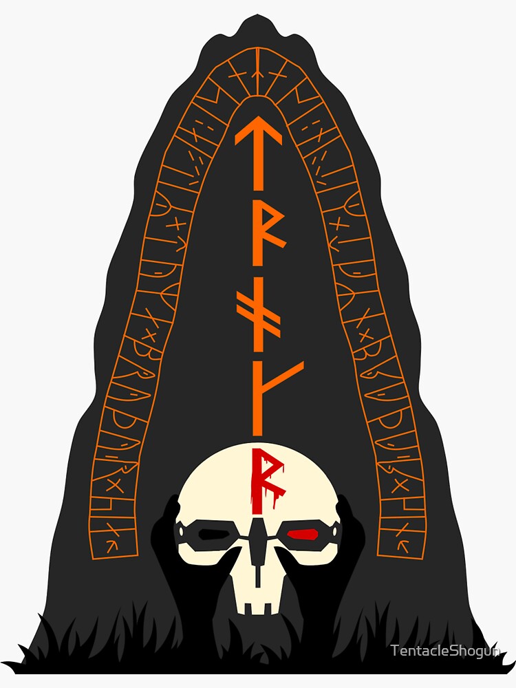 "Draugr Lance Logo" Sticker for Sale by TentacleShogun | Redbubble