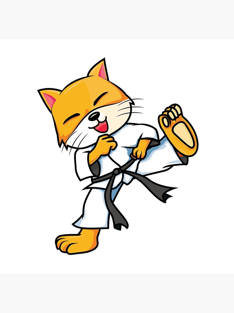 "KARATE CAT" Poster for Sale by TopWaw | Redbubble