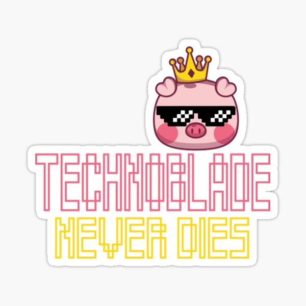 "Funny Pig Technoblade Never Dies" Sticker for Sale by JamauDS | Redbubble