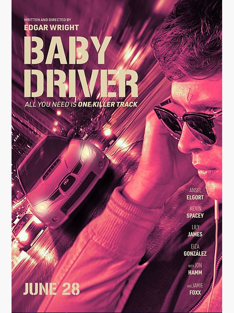"Baby Driver Pink Poster" Poster for Sale by johnnyflores | Redbubble