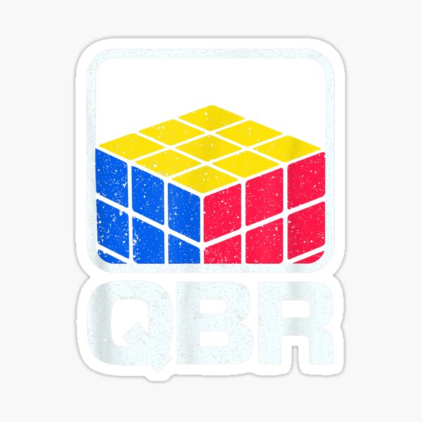 "Competitive Puzzle Cuber 80's Retro Speed Cubing Hobby" Sticker for ...