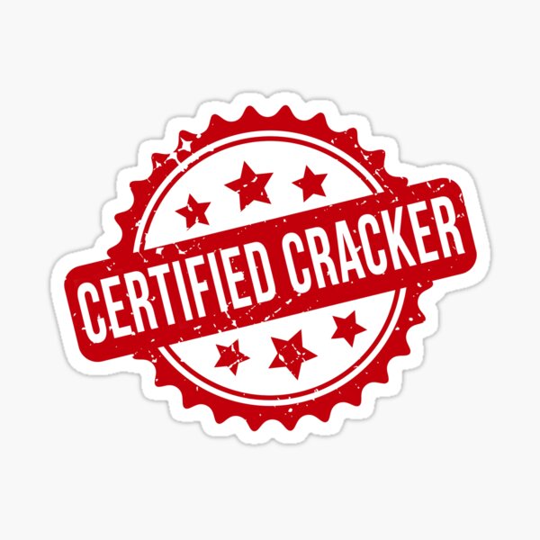 "Certified Cracker Rubber Stamp Seal Design" Sticker for Sale by ...
