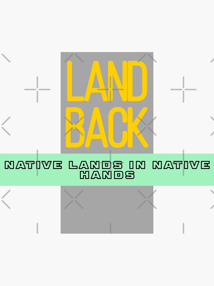"Land Back Native Lands On Native Hands Native American Design" Sticker ...