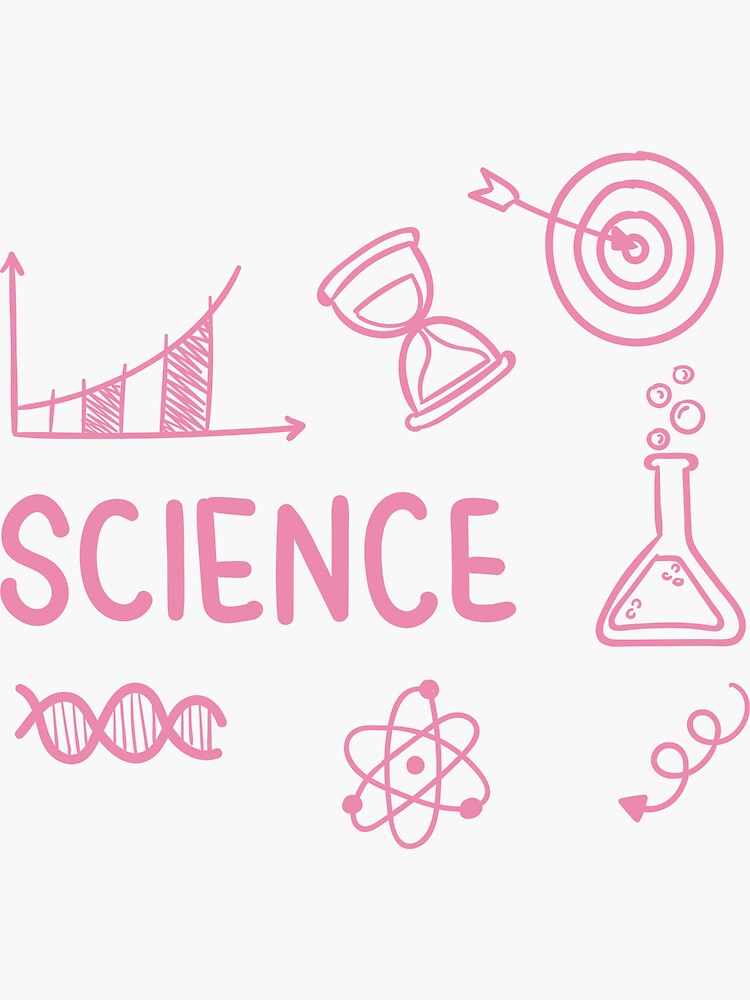 "Pink Science School Subject Sticker Pack Sticker" Sticker for Sale by ...