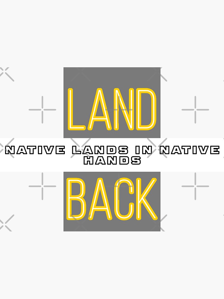 "Land Back Native Lands On Native Hands Native American Design" Sticker ...