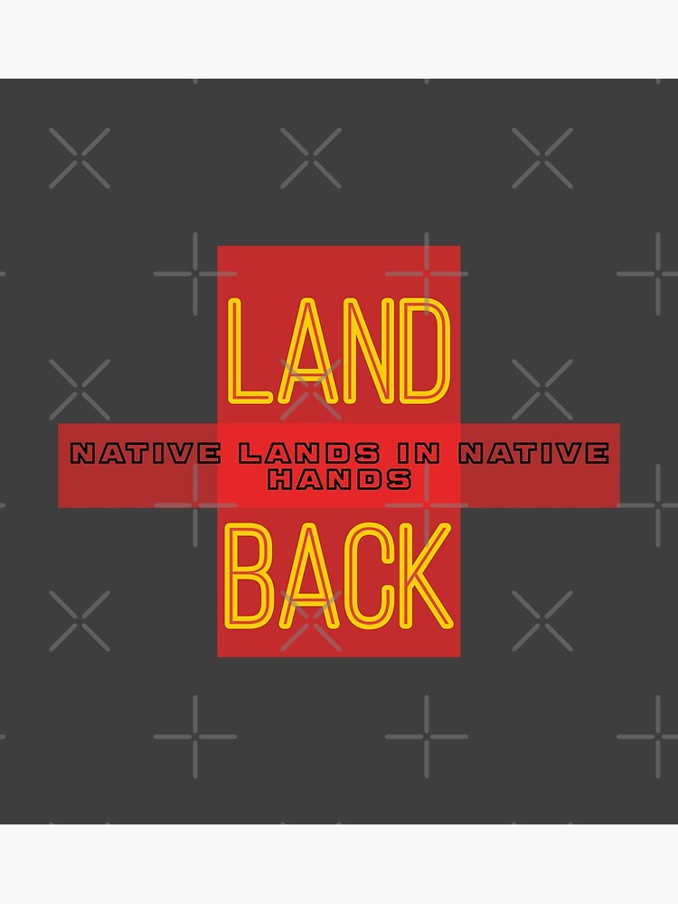 "Land Back Native Lands On Native Hands Native American Design" Poster ...