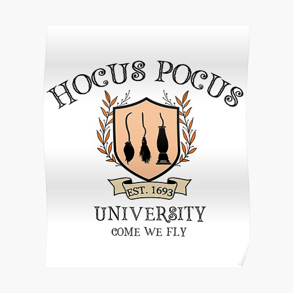 "Hocus Pocus University Halloween" Poster for Sale by RavenPhotoUK ...