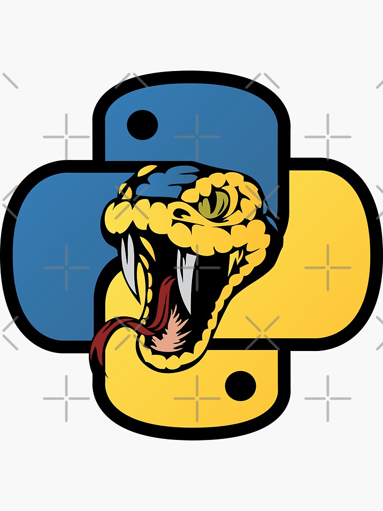 "Python " Sticker for Sale by TheMikis | Redbubble