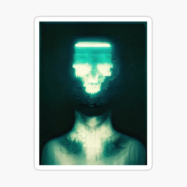 "ASCII art death 4" Sticker for Sale by CEVmemories | Redbubble