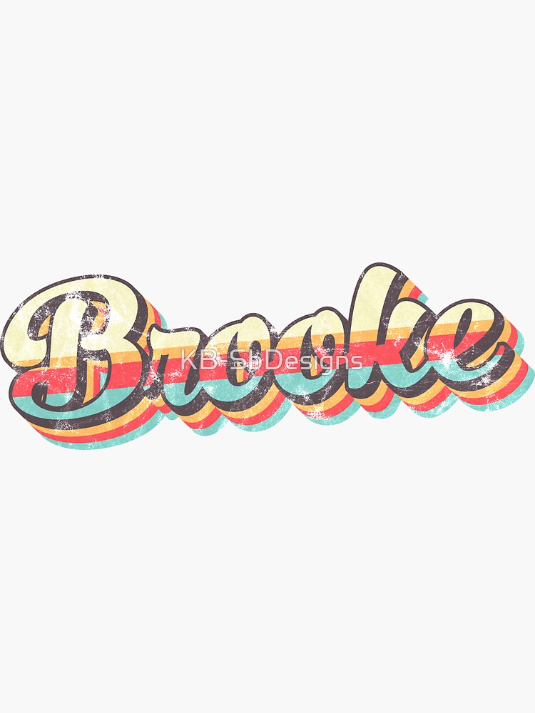 "Brooke Retro Girls Name Aloha" Sticker for Sale by KB-SbDesigns ...