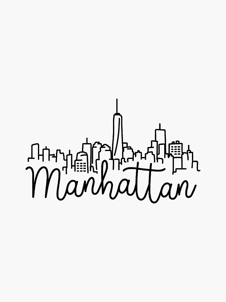 "Manhattan" Sticker for Sale by teresaholliday | Redbubble