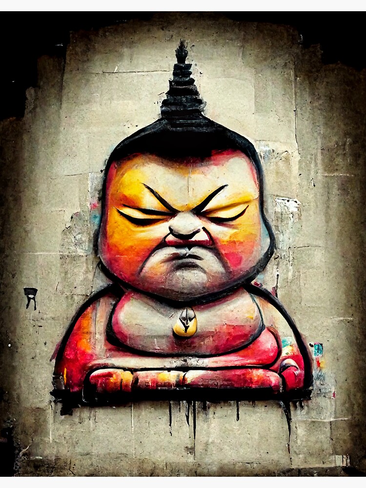 "Angry Buddha #1" Sticker for Sale by Quainphoto | Redbubble