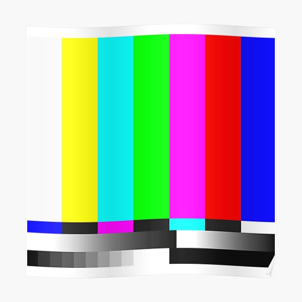 "COLOR BAR PATTERN OLD TV" Poster for Sale by Ngaty | Redbubble