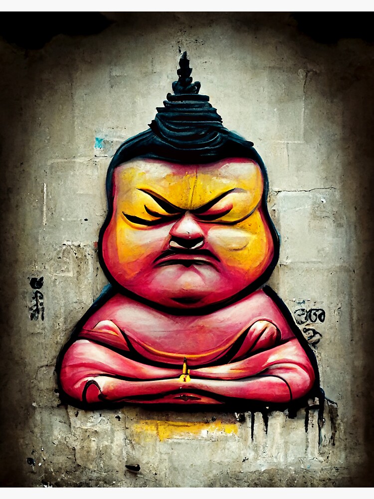 "Angry Buddha #6" Sticker for Sale by Quainphoto | Redbubble
