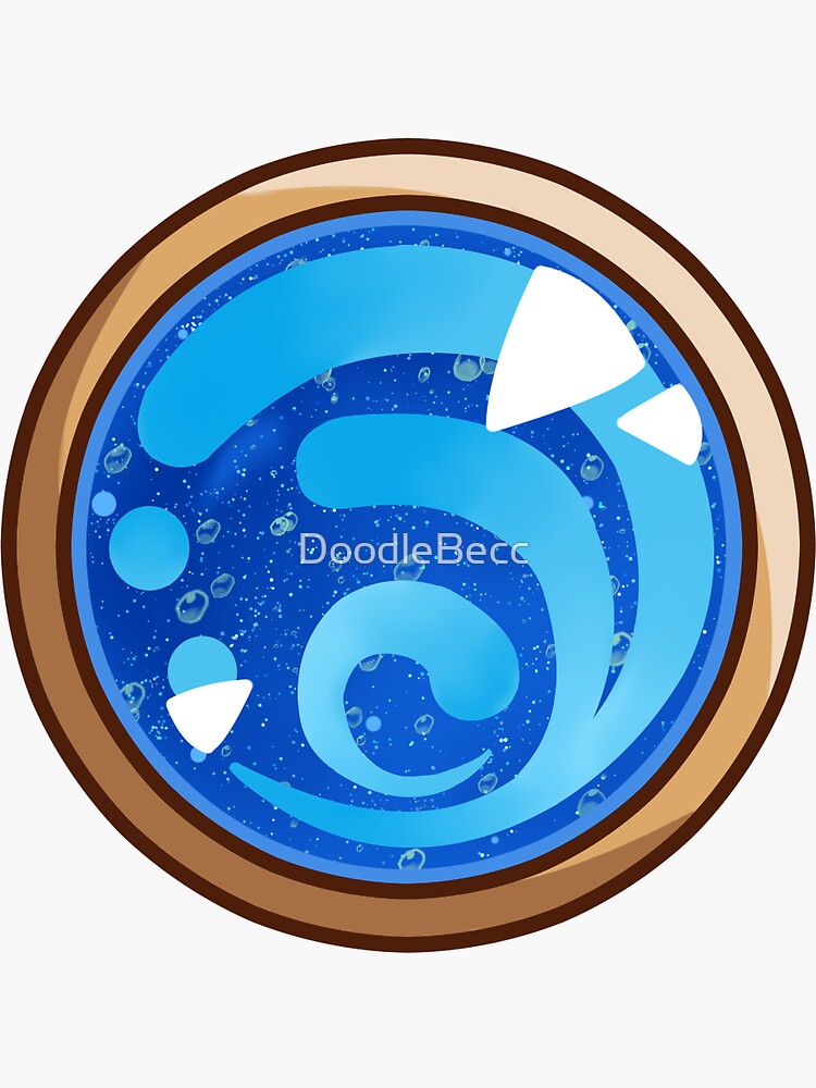 "Hydro Elemental" Sticker for Sale by DoodleBecc | Redbubble