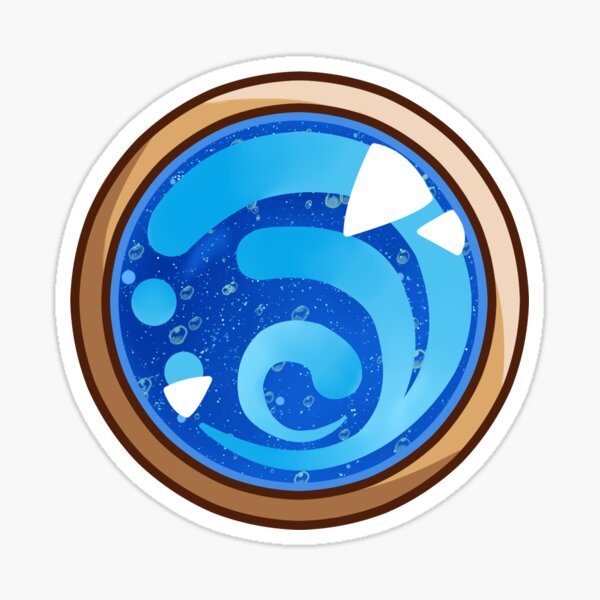 "Hydro Elemental" Sticker for Sale by DoodleBecc | Redbubble