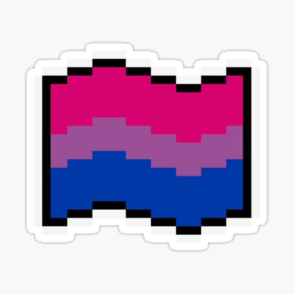 "Pixel Art Pride Flag - bisexual" Sticker for Sale by GoldThornGuild ...