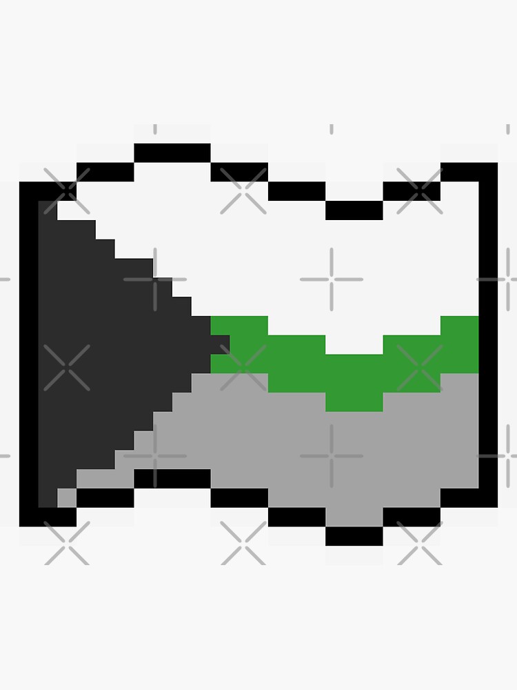 Pixel Art Pride Flag Demiromantic Sticker For Sale By