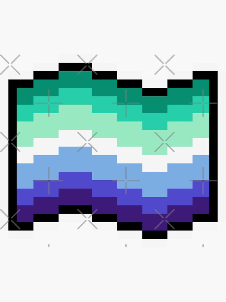 "Pixel Art Pride Flag - gay" Sticker for Sale by GoldThornGuild | Redbubble