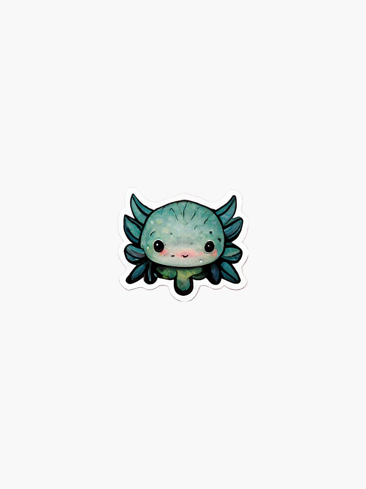 "Cute Chibi Axolotl" Sticker for Sale by ArtByMorley | Redbubble