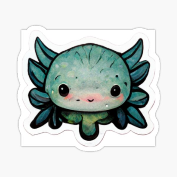 "Cute Chibi Axolotl" Sticker for Sale by ArtByMorley | Redbubble