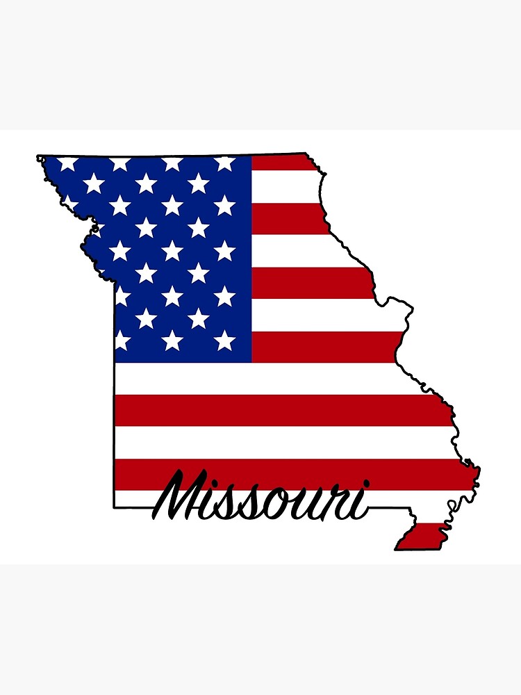 "Missouri -- US State (flag-map)" Poster for Sale by ArchitectGrubb ...