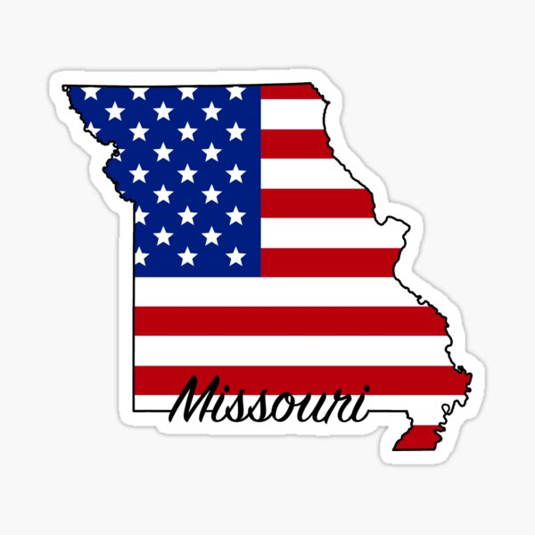 "Missouri -- US State (flag-map)" Sticker for Sale by ArchitectGrubb ...