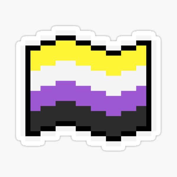 "Pixel Art Pride Flag - non-binary" Sticker for Sale by GoldThornGuild | Redbubble