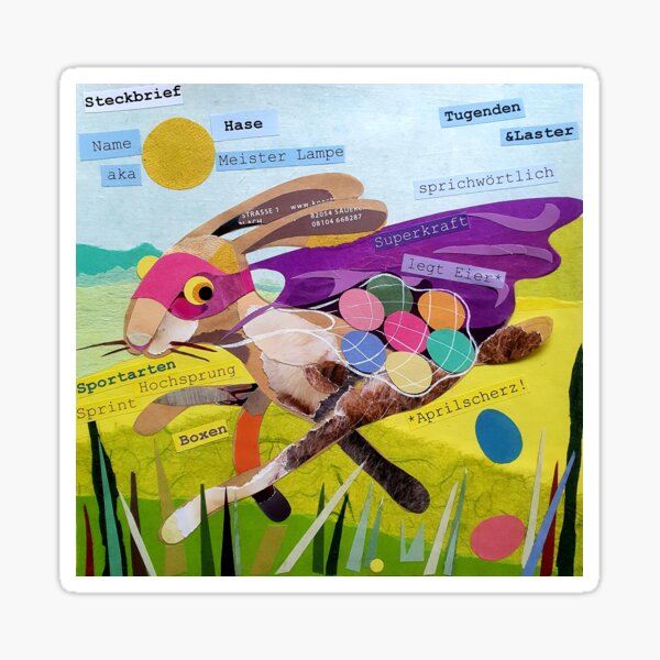 "Rabbit Wanted Poster Easter Superhero" Sticker for Sale by ricky-blue ...