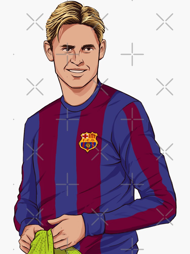 "Frenkie de Jong" Sticker for Sale by farqaleitart | Redbubble