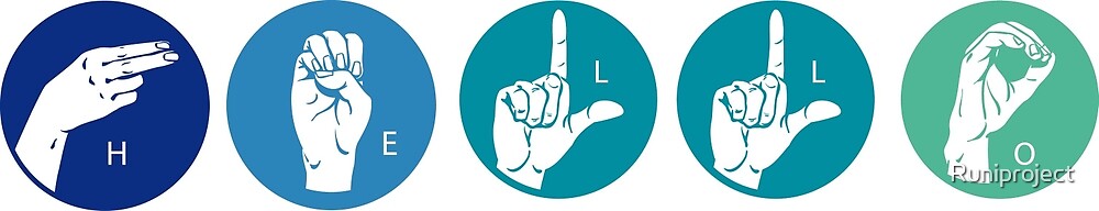 Asl Hello By Runiproject Redbubble