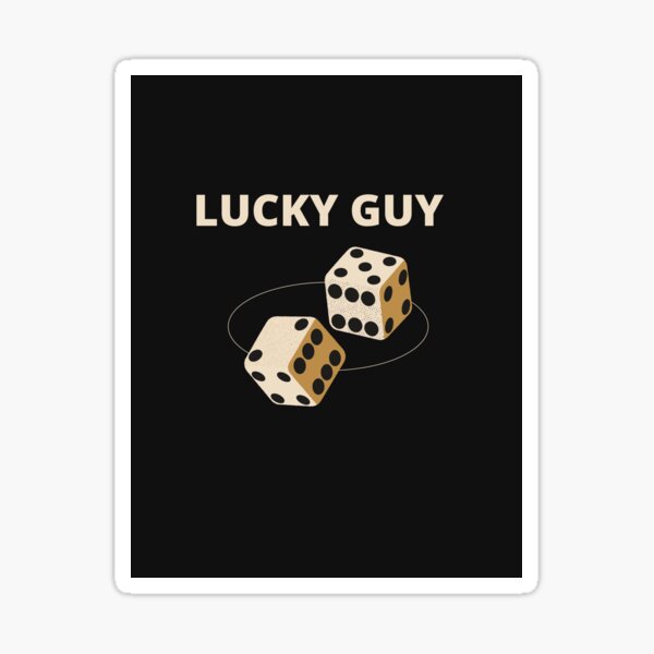 "Lucky guy" Sticker for Sale by NikolaPro | Redbubble